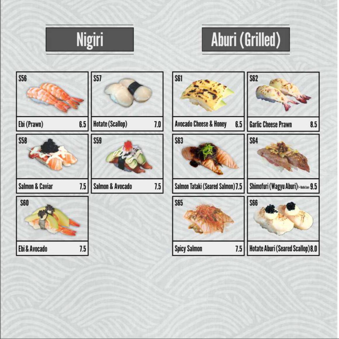 Menu at Ginga - Fortitude Valley restaurant, Fortitude Valley