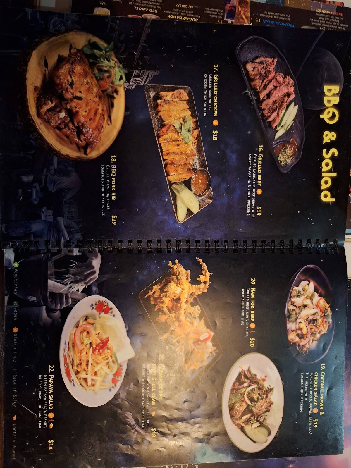 Menu at Pochana Brisbane restaurant, Brisbane City