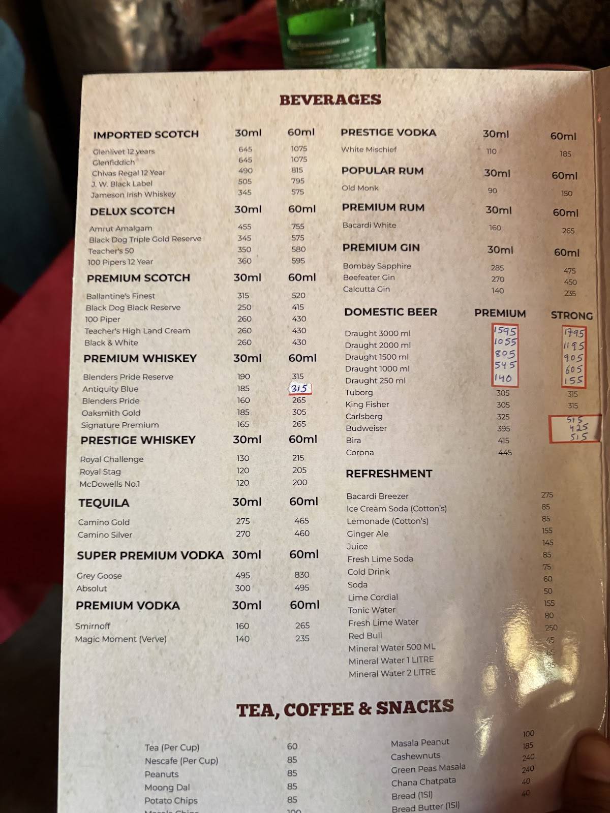 Menu at Broadway Bar & Restaurant, Kolkata