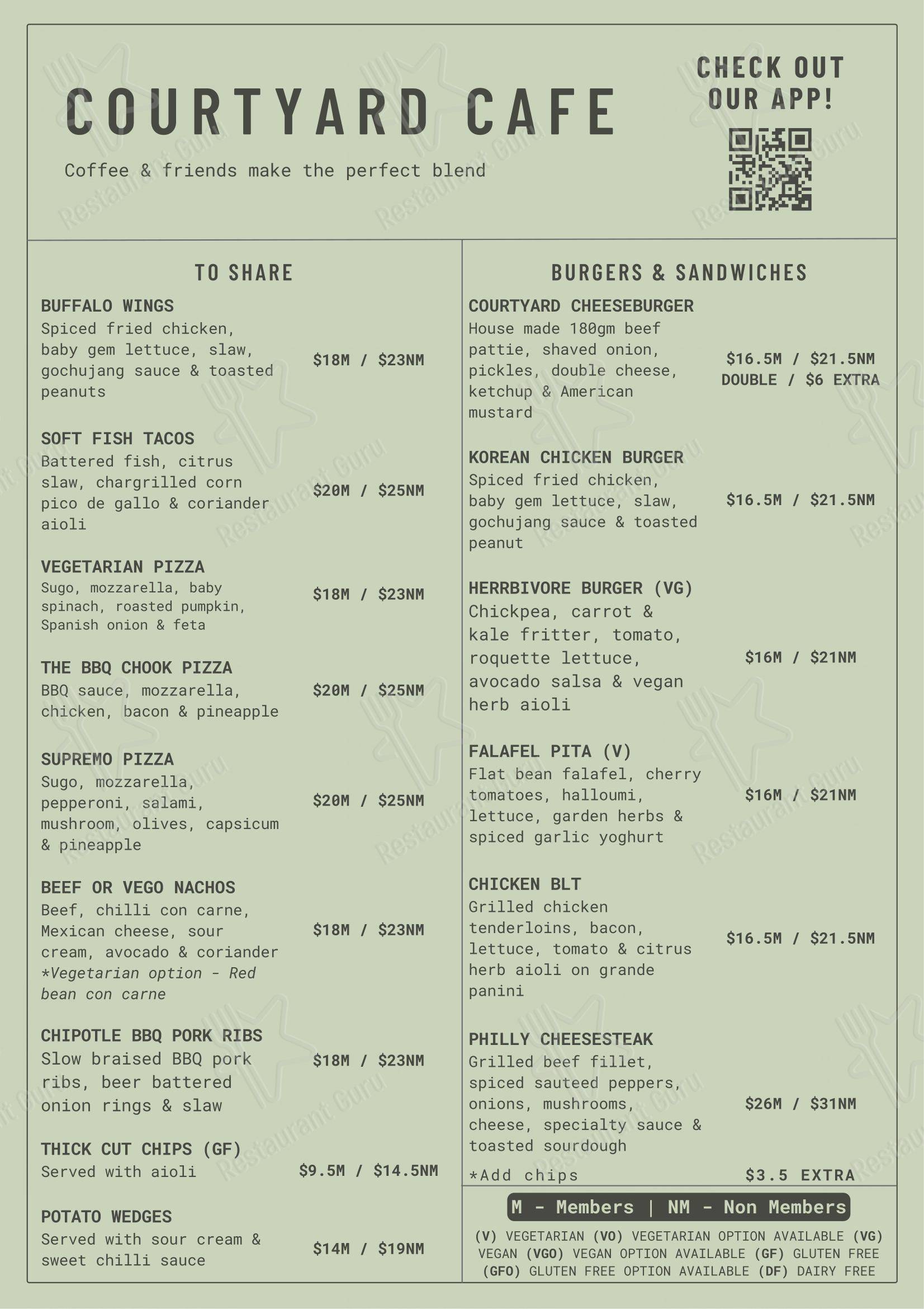 Menu at Broncos Club, Red Hill, 98 Fulcher Rd