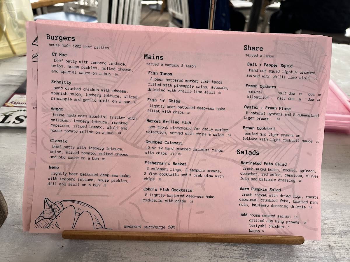 Menu at King Tide Cafe, Brooklyn