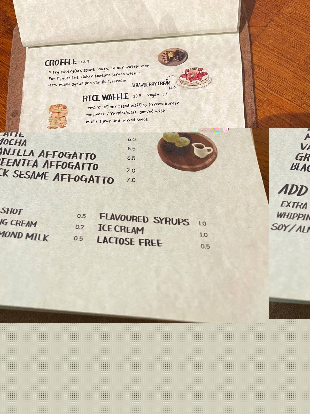 Menu at Brown Spoon Victoria Park cafe, Victoria Park