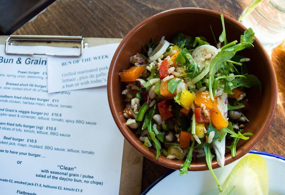 Menu at Bun and Grain Shack restaurant, London, 240 Amhurst Rd