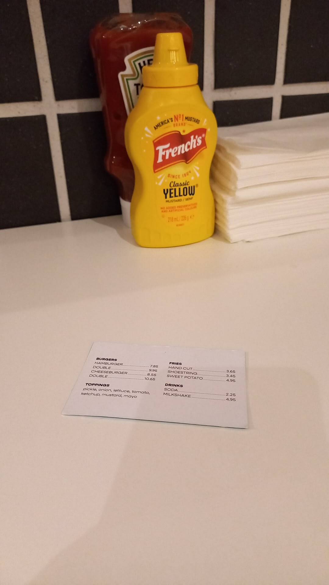 Menu at Bunsen Blanchardstown restaurant, Dublin