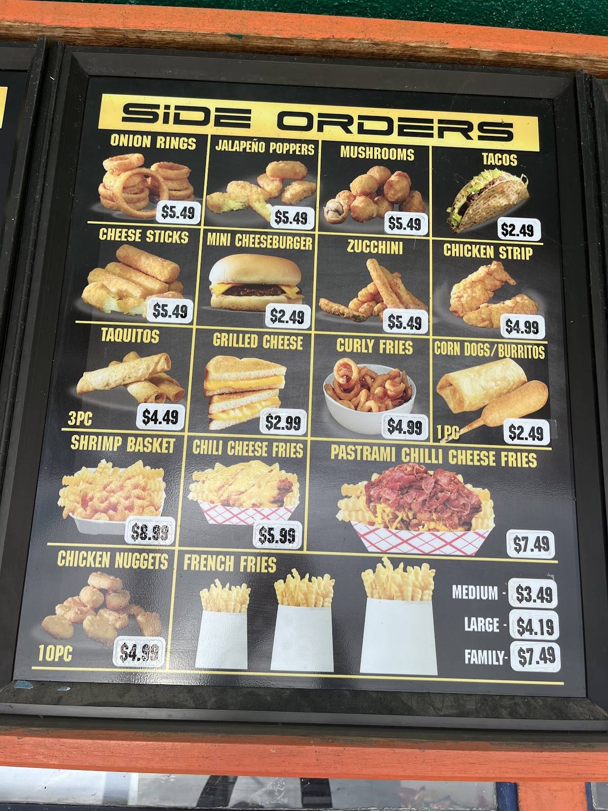 Menu at Burger Time restaurant, Arvin