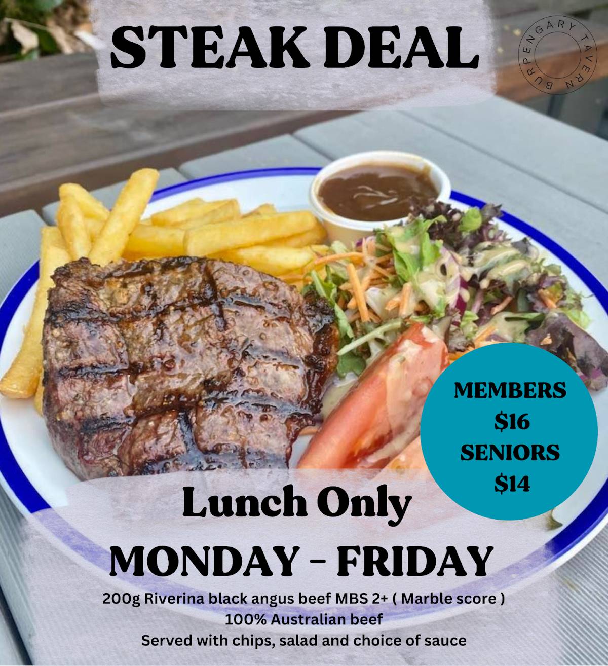 Menu at Burpengary Tavern pub & bar, Burpengary