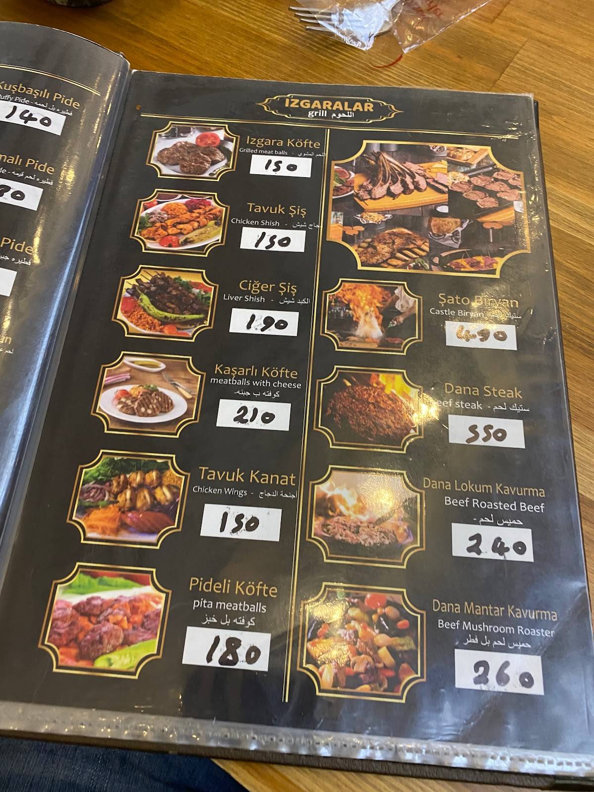 Menu at Bursa Anadolu Sofrası, Bursa, Yunus Emre Blv No.2