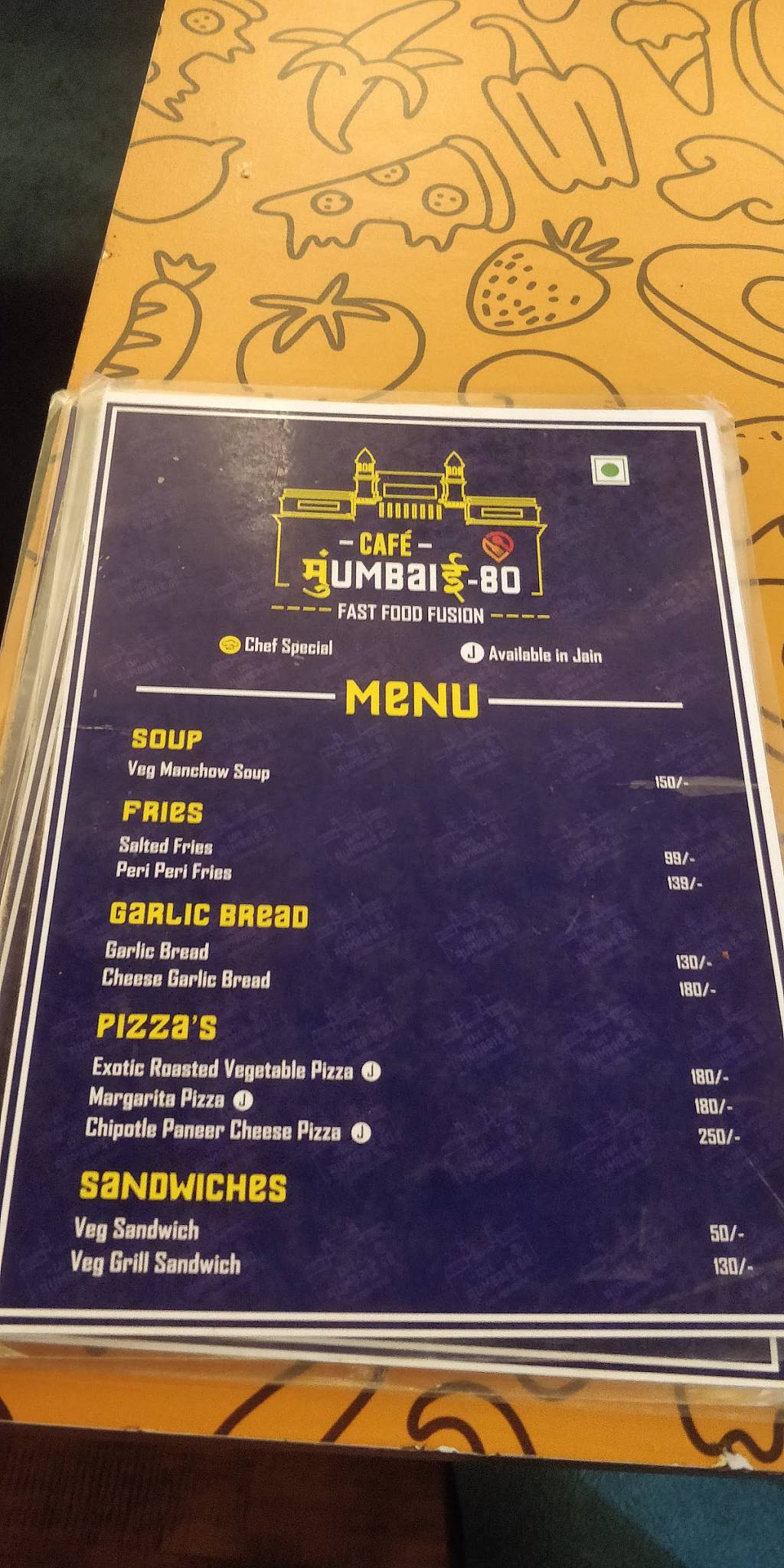Menu at CAFE MUMBAI-80, Mumbai