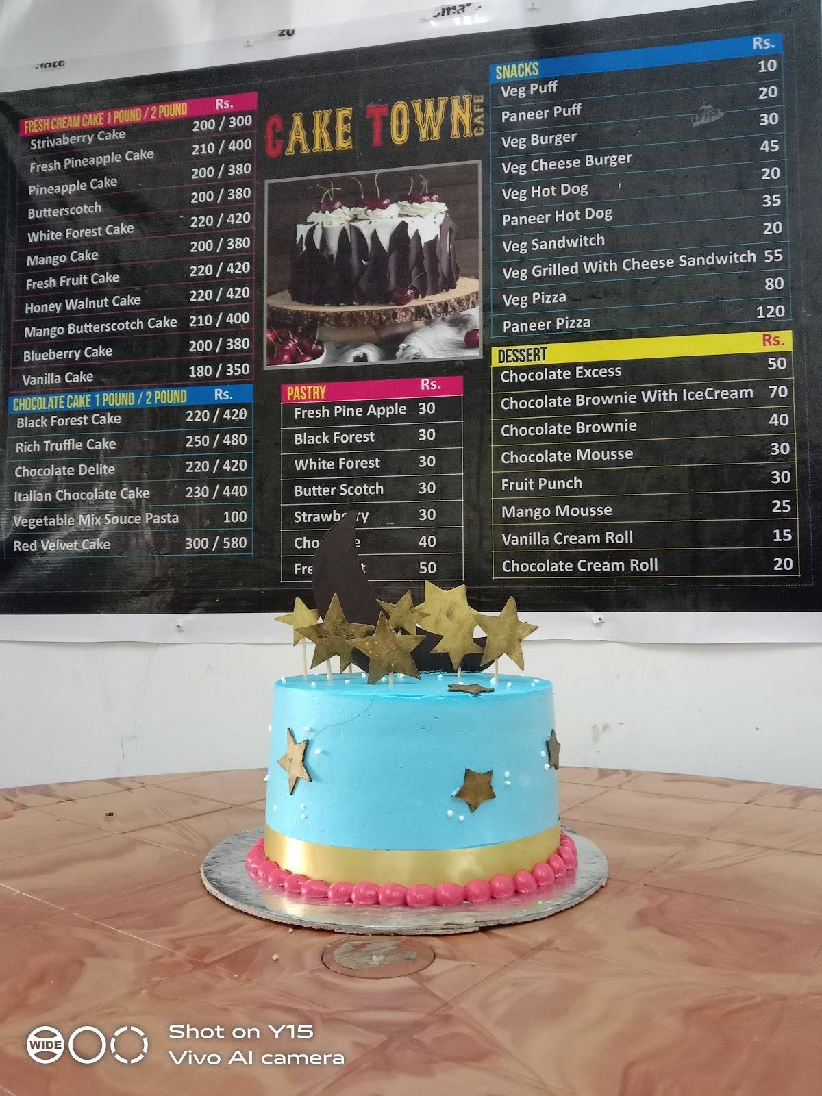 Menu at CAKE TOWN CAFÉ BADIYAMORE, India