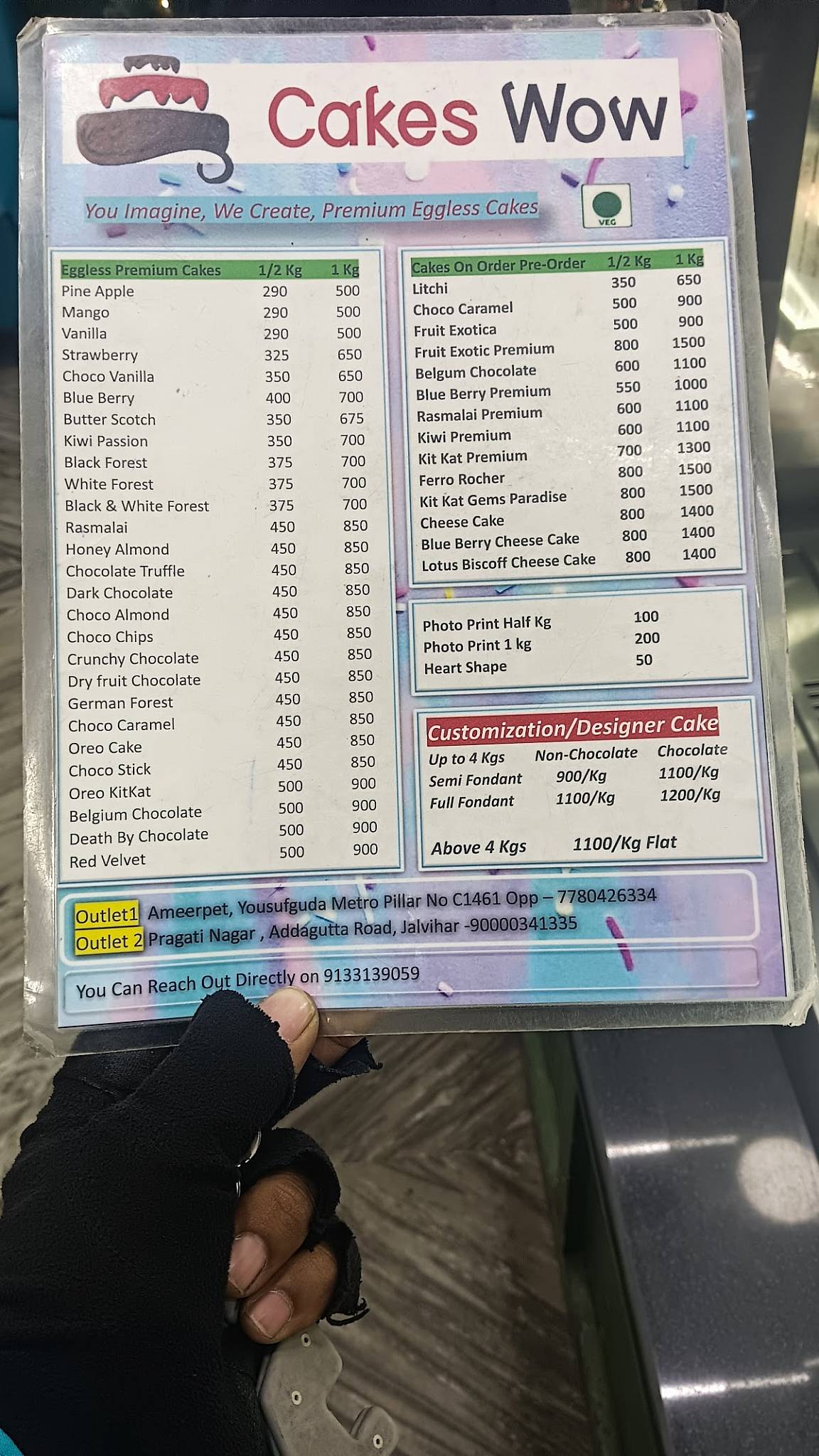 Menu at CAKES WOW - Cafe, Hyderabad