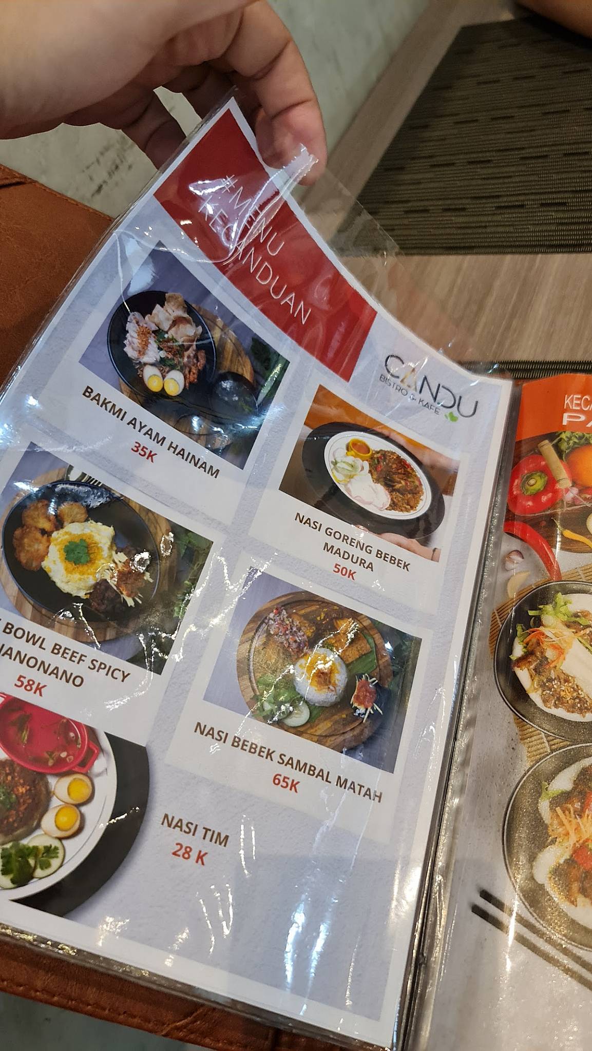 Menu at CANDU BISTRO & KAFE cafe, Makassar
