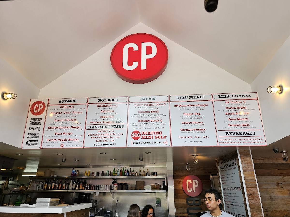Menu at CP Burger restaurant, Aspen