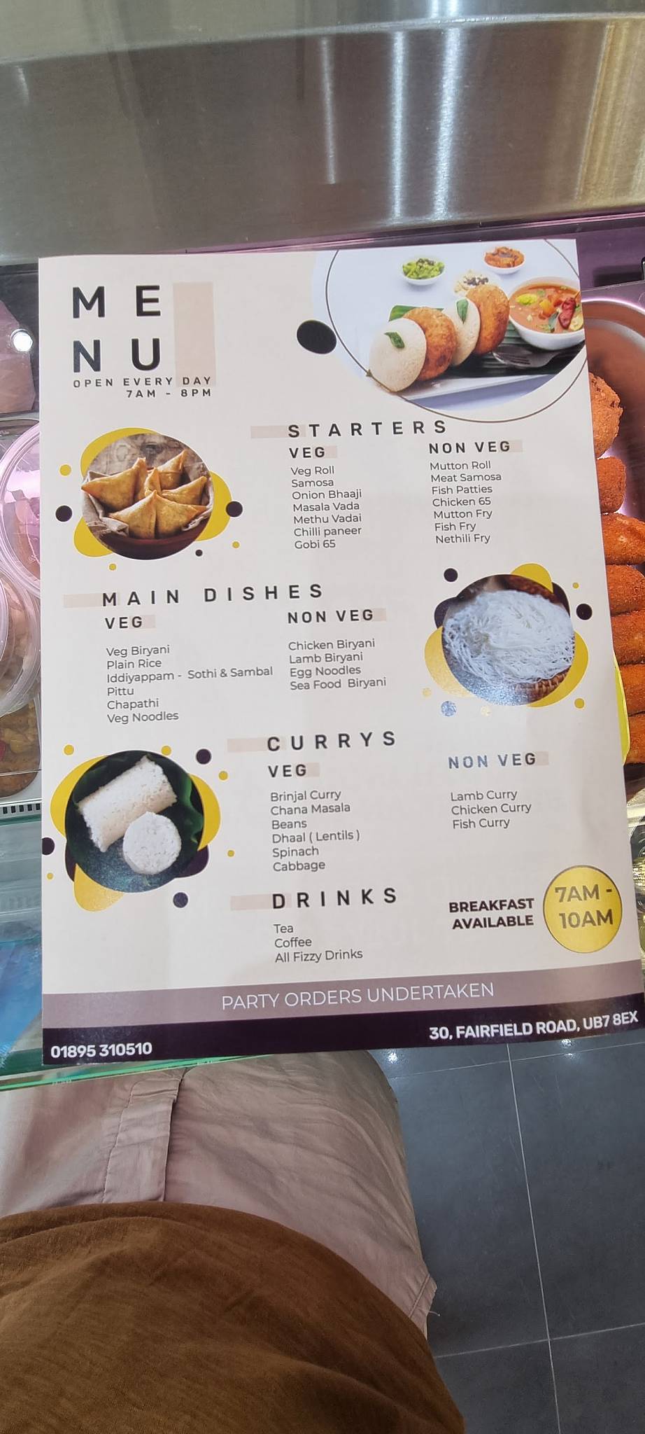 Menu at Curry Corner/Eazy Mart, West Drayton