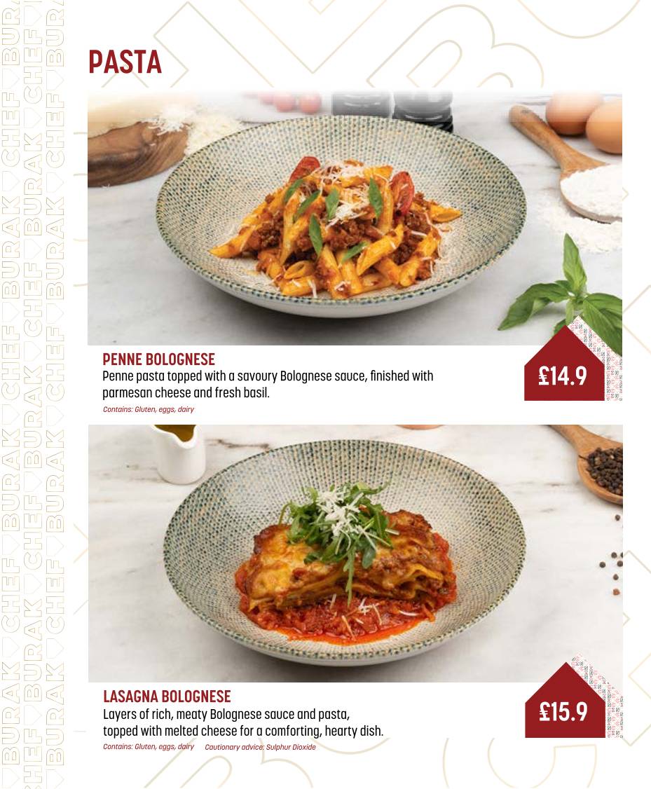 Menu at CZN Burak Gurme restaurant, Bradford