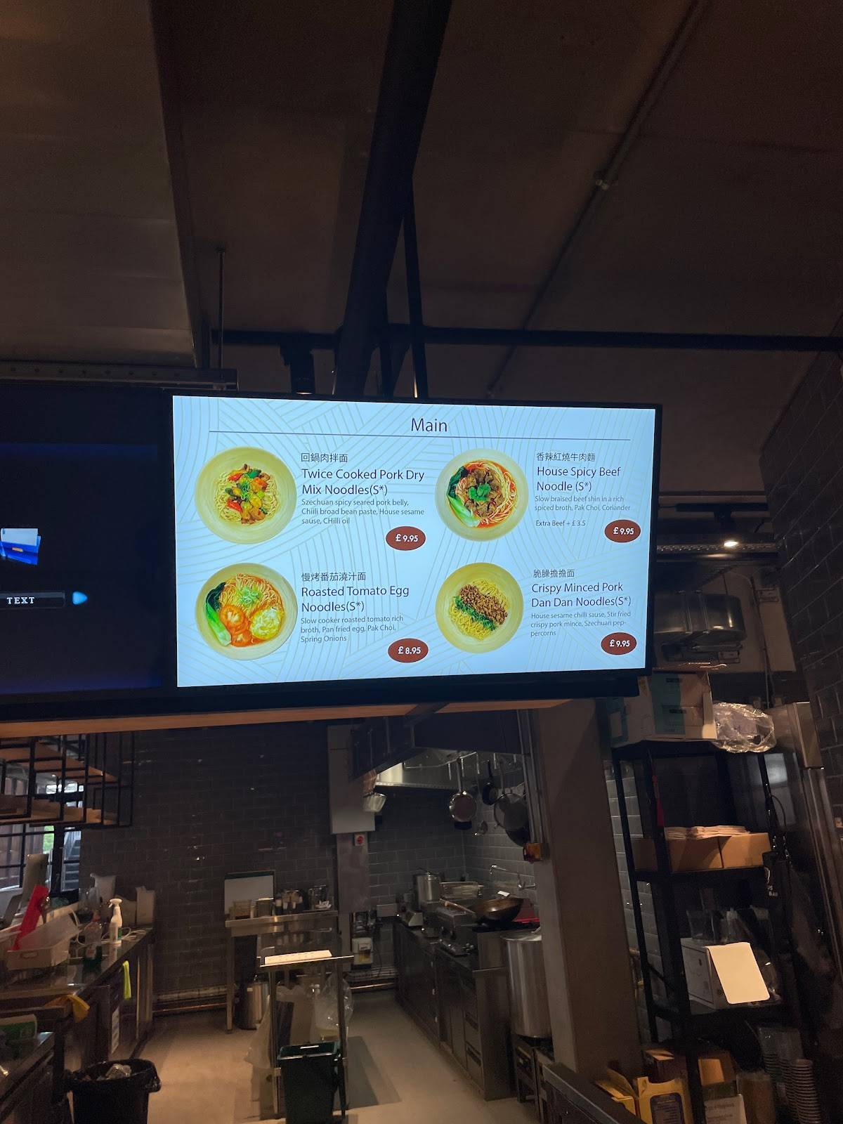 Menu at Cactus Noodle Bar, London