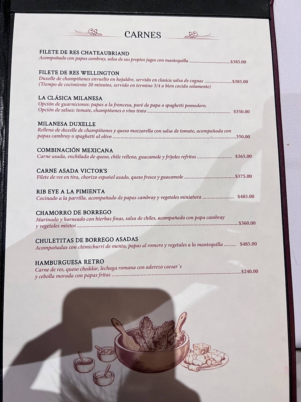 Menu at Caesar's pub & bar, Tijuana, Av. Revolución 8190