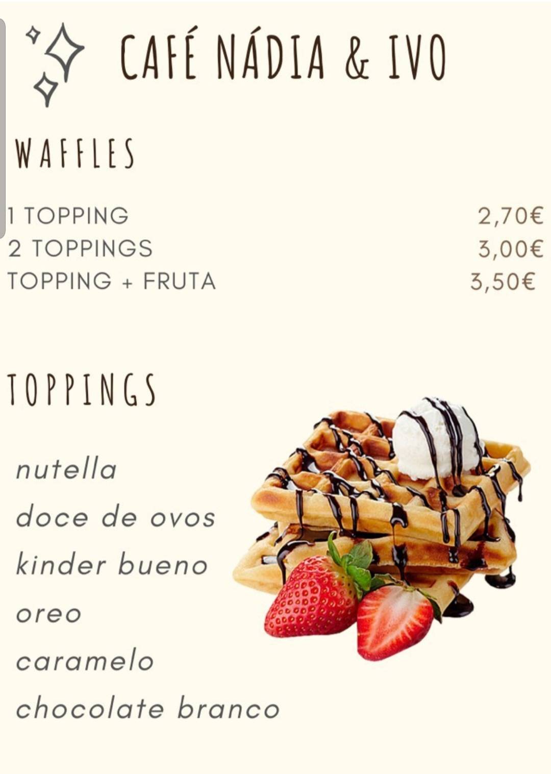 Menu em Café Nádia & Ivo, Lisboa