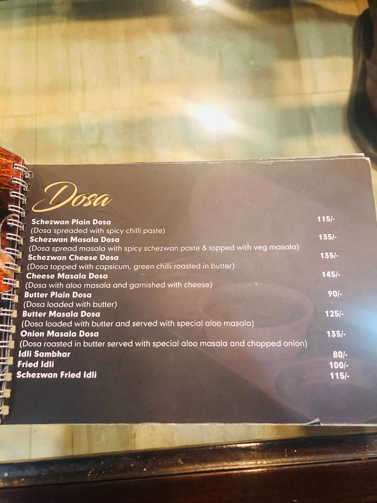Menu at Arabica Cafe Club, Jodhpur