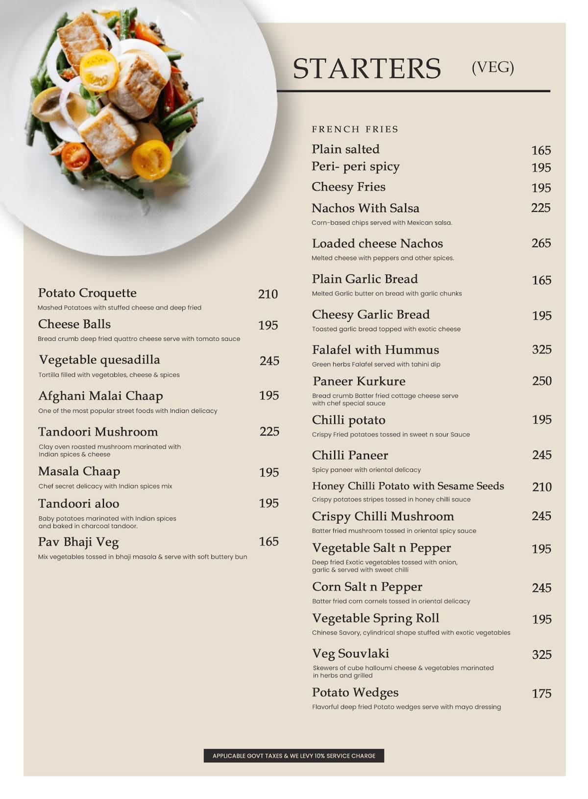 Menu at Cafe Burnout, Gurugram