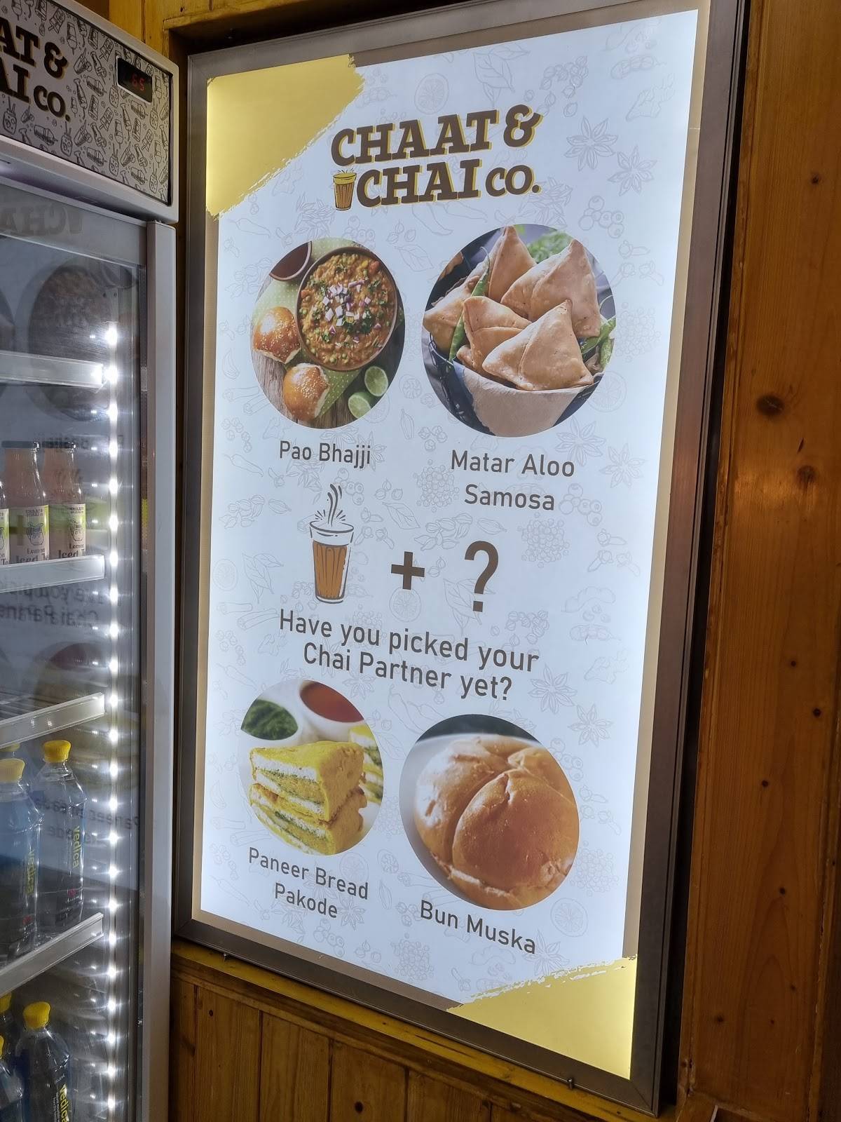 Menu at Chaat and Chai co, New Delhi, Dwarka sector 21 metro station