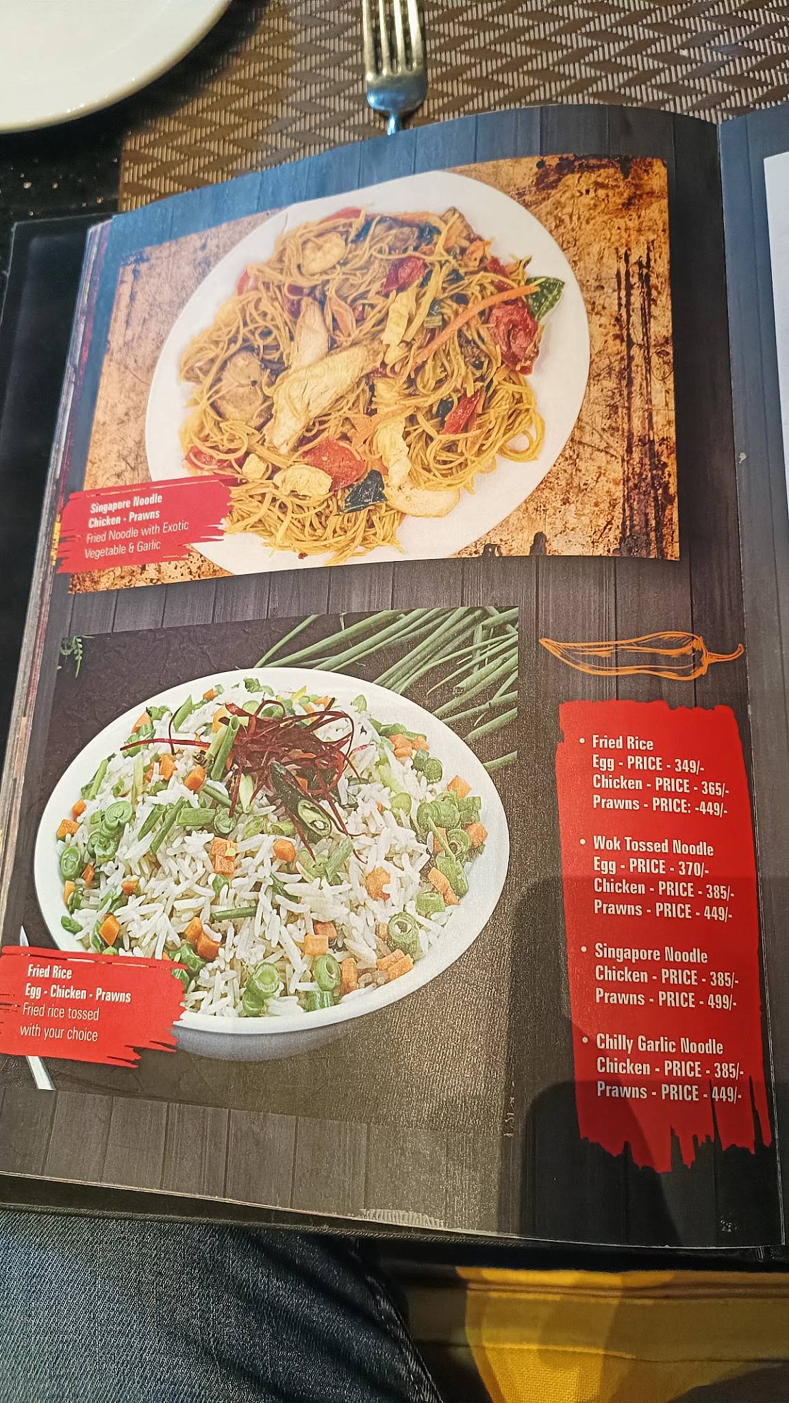 Menu at Café De Leila, Lucknow