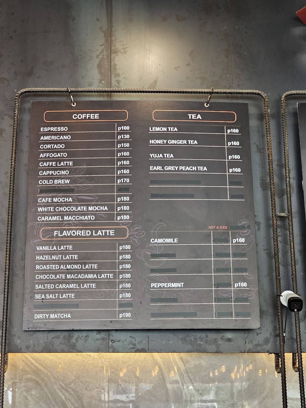 Menu at Cafe Dia Clark, Mabalacat