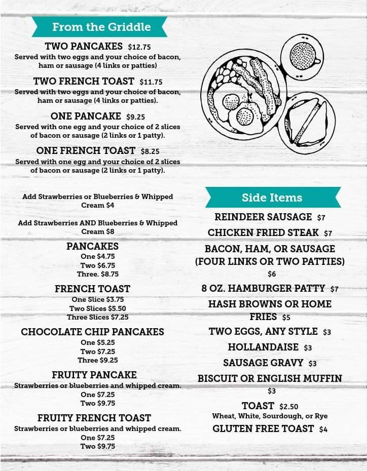 Menu at Dockside Cafe, Craig