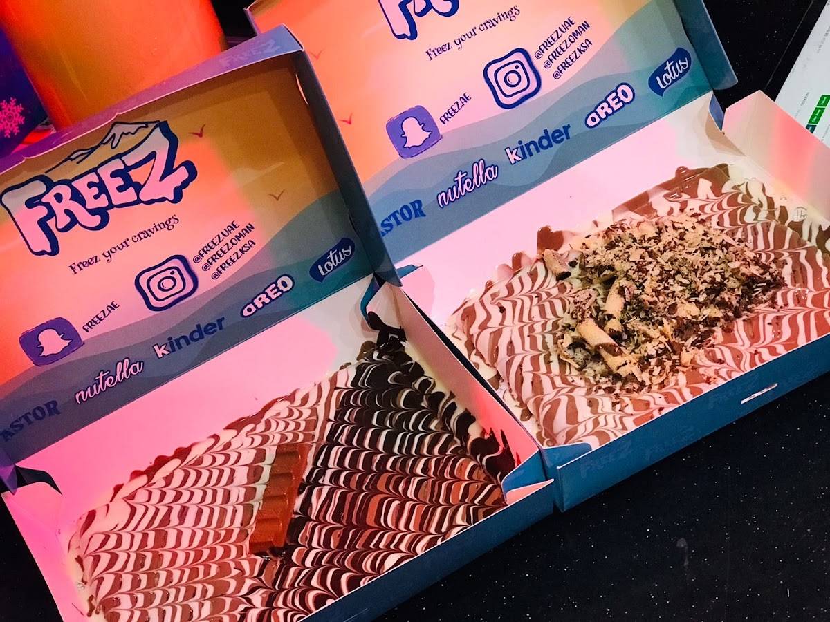 Menu at Freez Ice Cream cafe, Ras Al-Khaimah