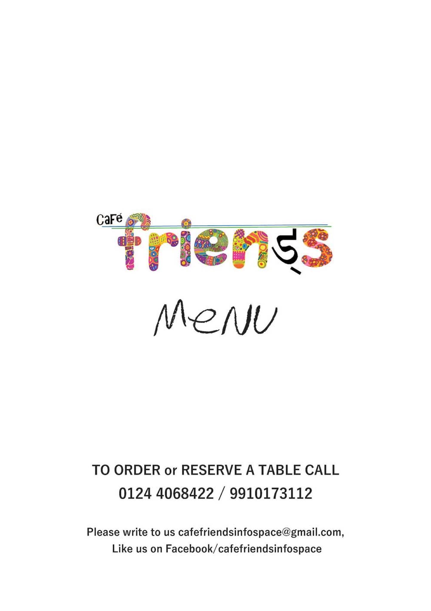 Menu at friends cafe, Gurugram Rural, 152