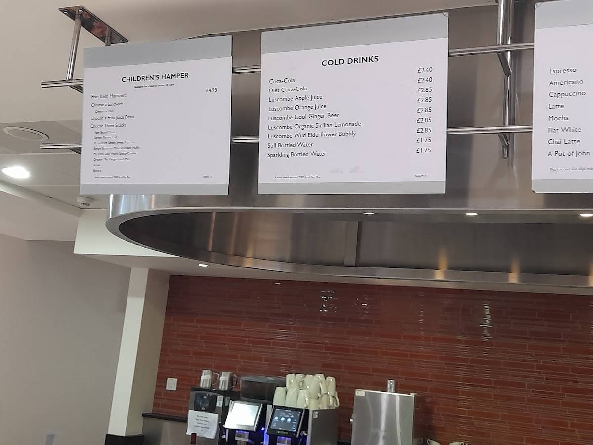 Menu at John Lewis Cafe, Cardiff
