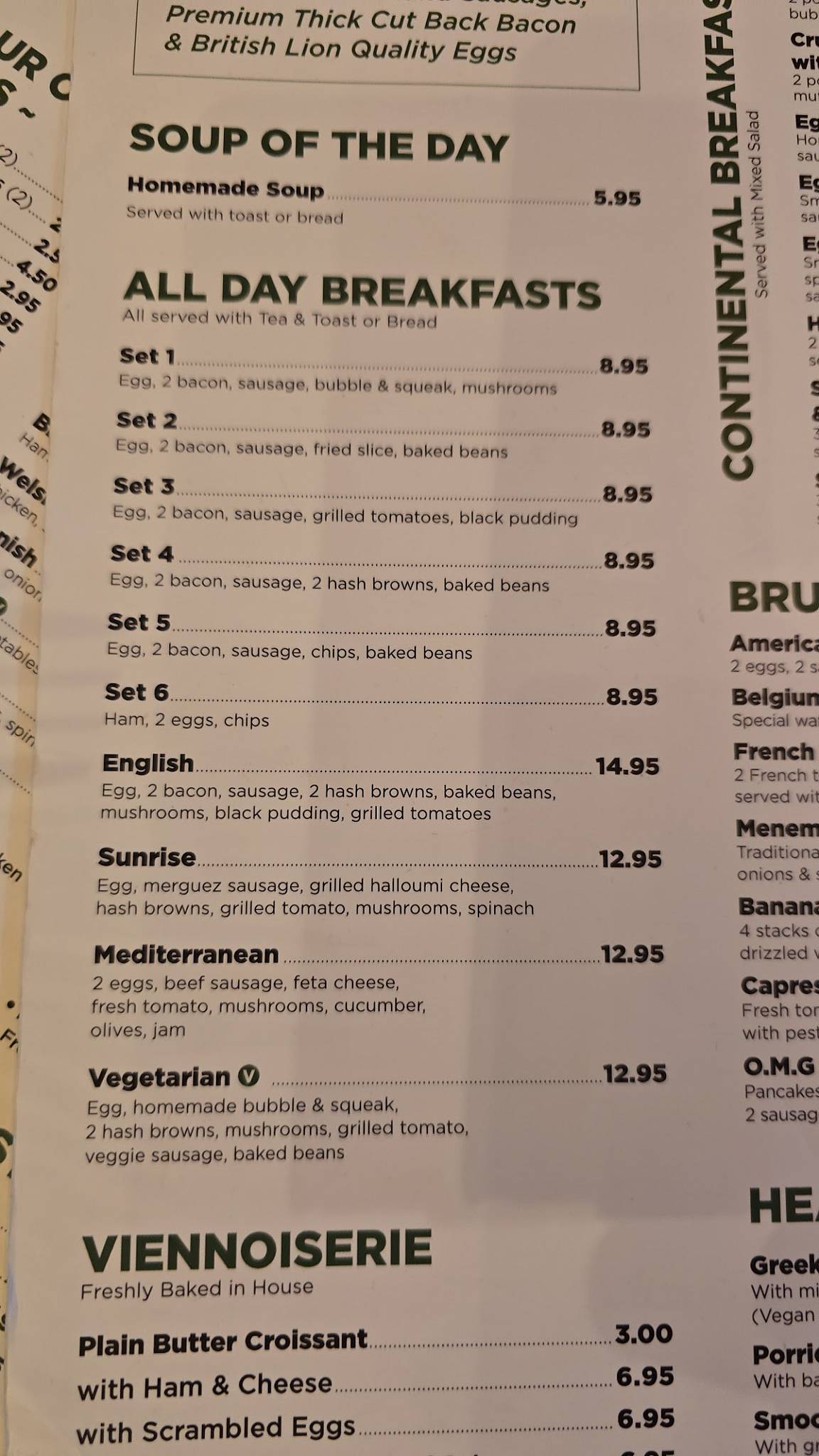 Menu at Kozzy Cafe, London