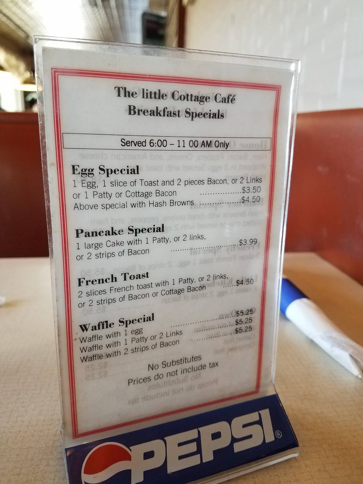 Menu at Little Cottage Café cafe, Bismarck