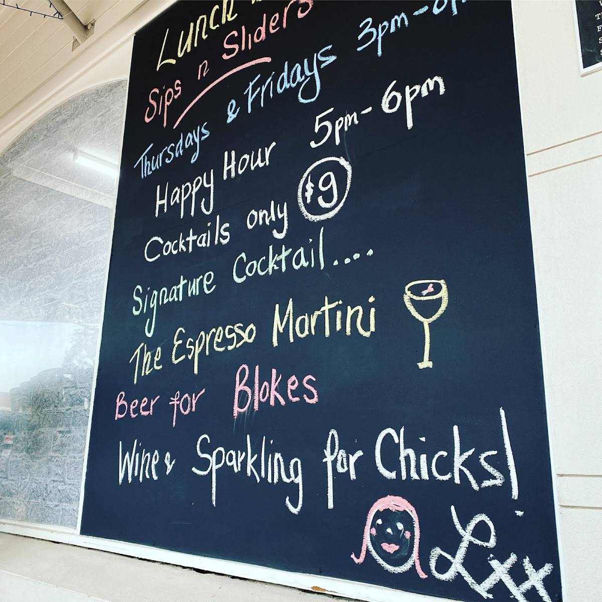 Menu at Lunch Bar - Barista Cafe & Bar, Woy Woy