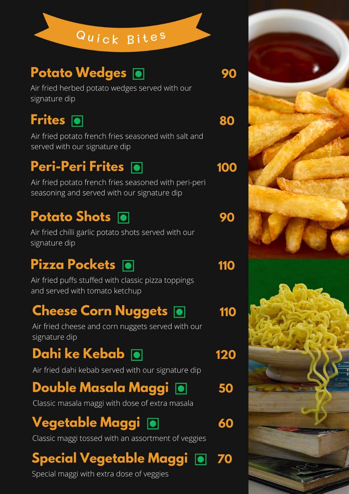 Menu at Mad Boss, Gurugram