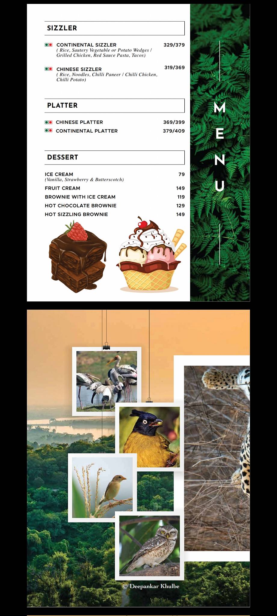 Menu at Magpie Cafe, Haldwani