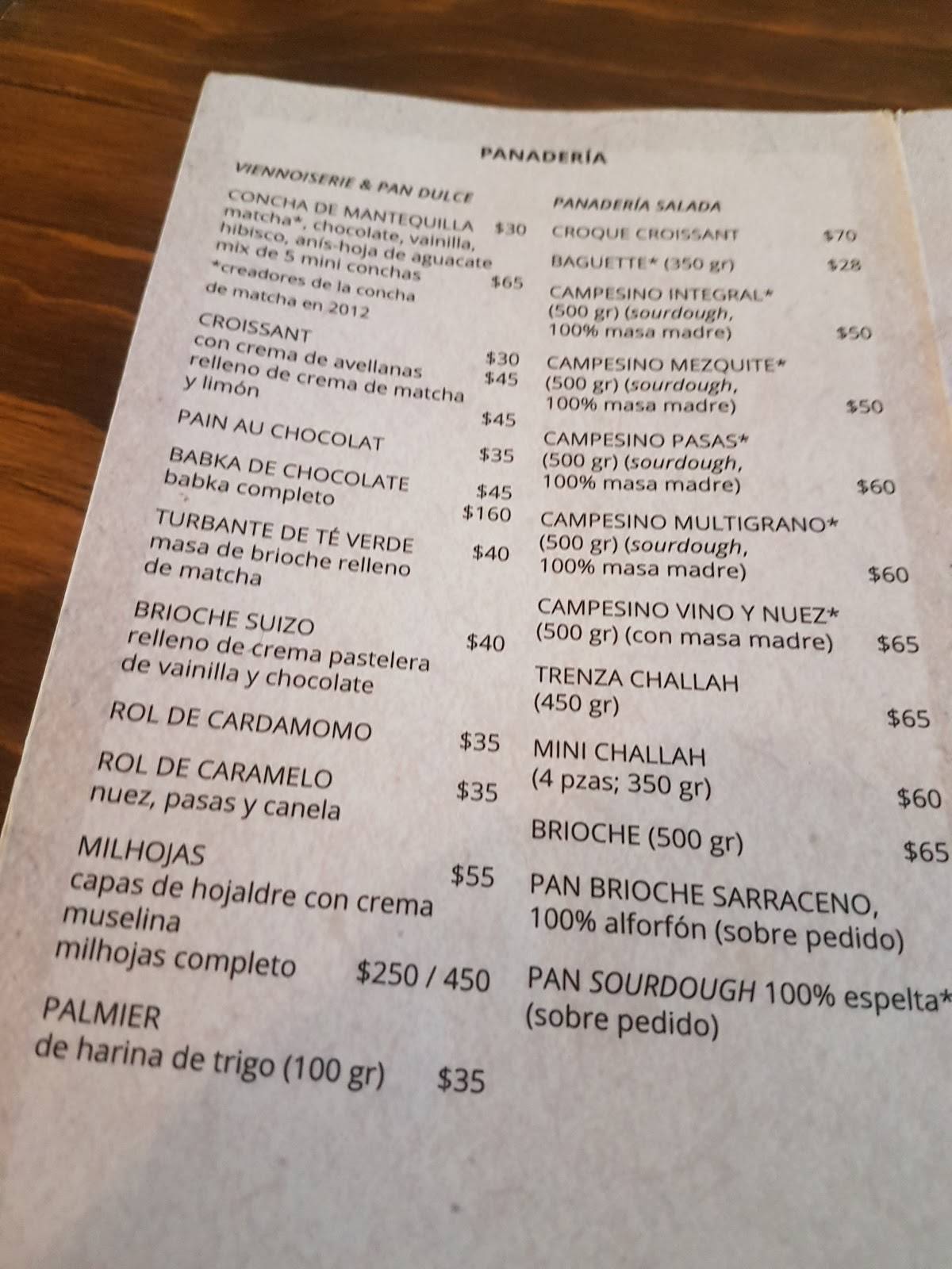 Carta de Café Ruta de la Seda, Ciudad de México, Aurora 1