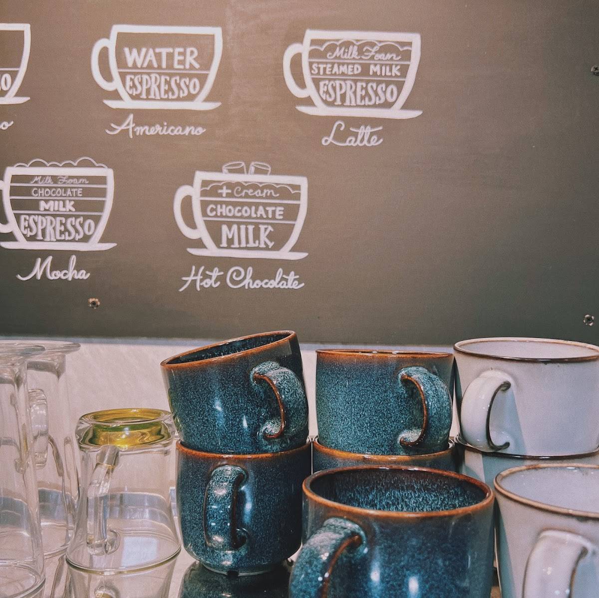 Menu at The Rise cafe, Buckley