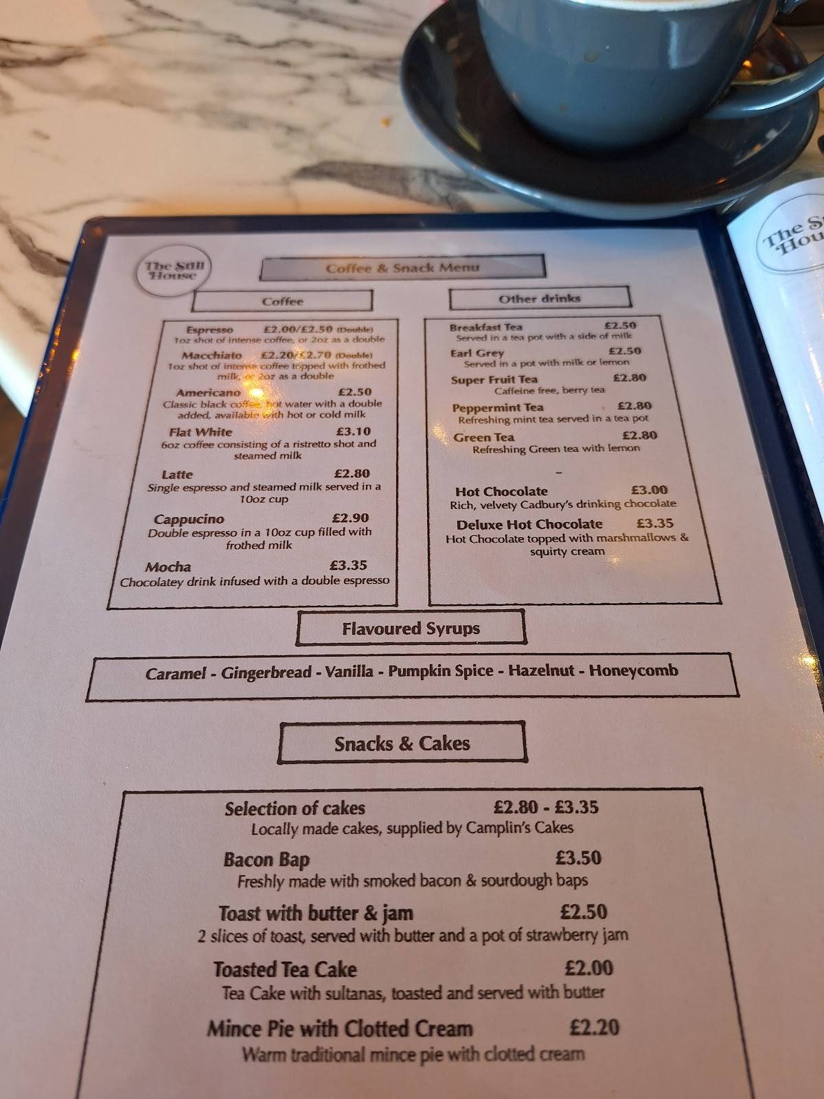 Menu at The Still House pub & bar, Paignton