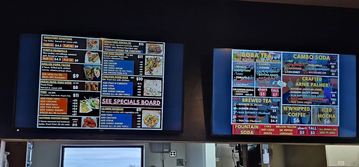Menu at Cambo Flare restaurant, Big Lake