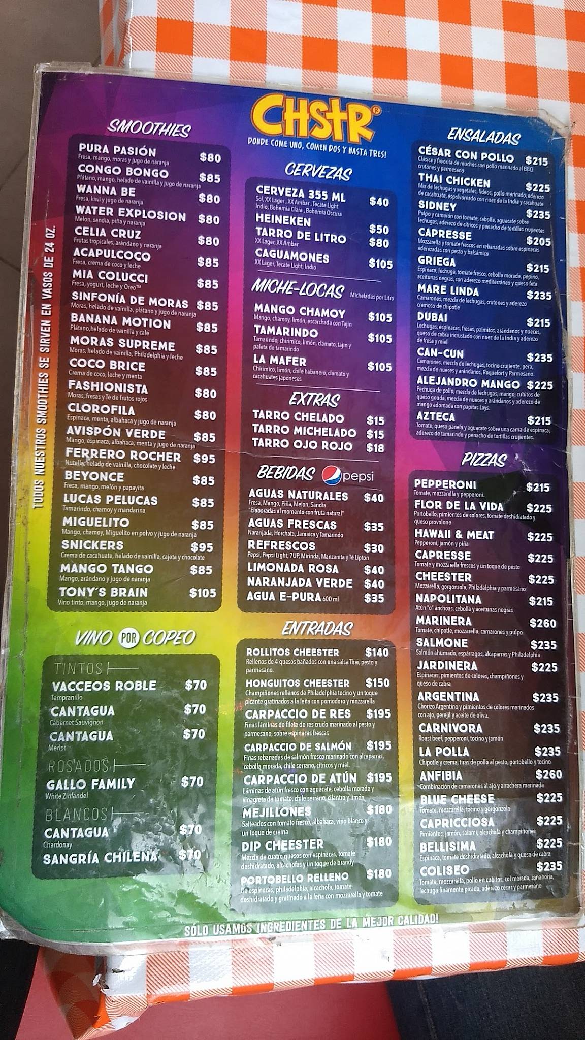 Menu at Cheester (CHSTR) Plazas Outlet pizzeria, Cancún, Av. Andrés ...