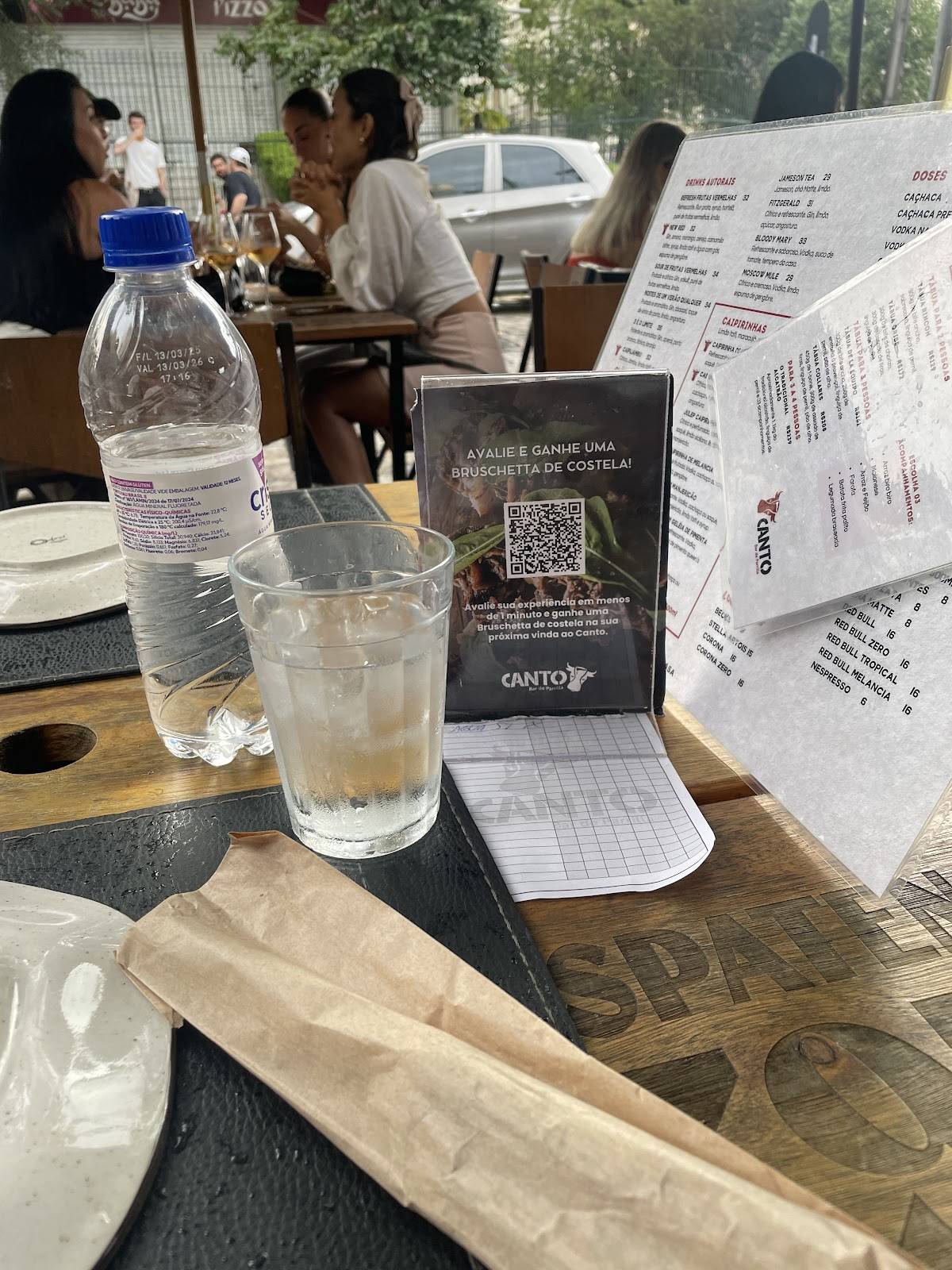 Menu em Canto - Bar de Parrilla, Curitiba