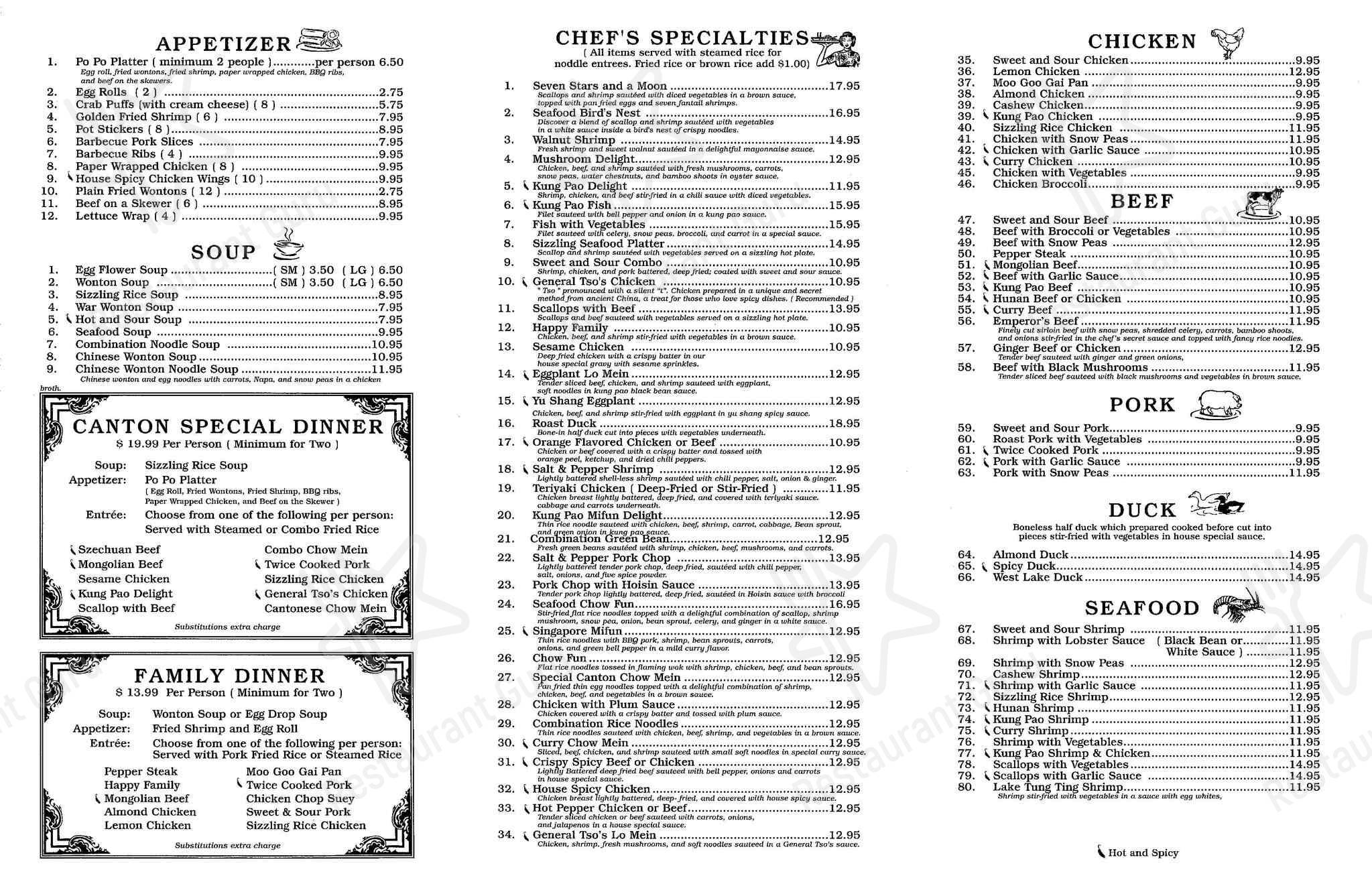 Menu at Canton Dragon Chinese Cuisine restaurant, Prescott Valley, Pav Way