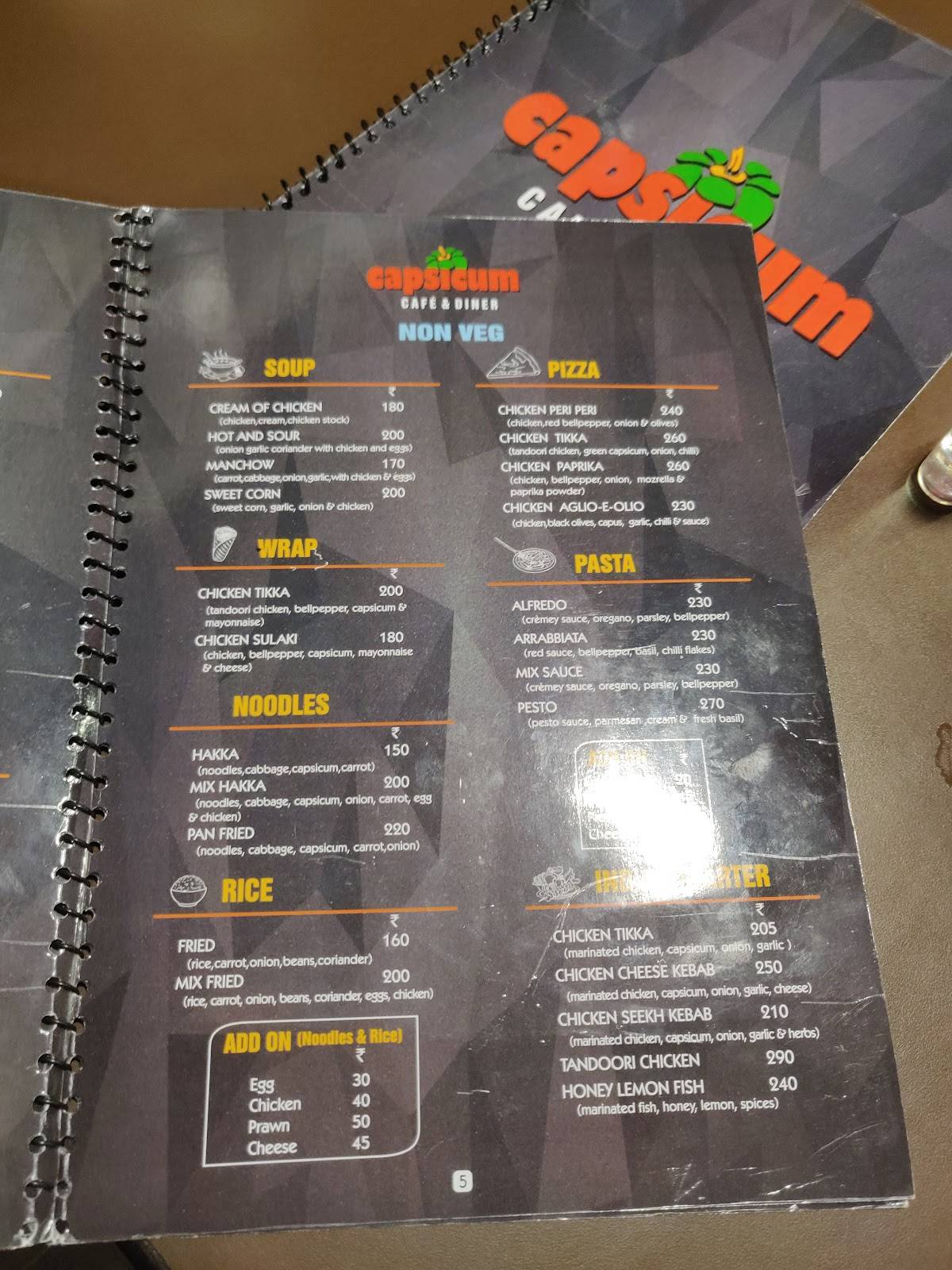 Menu at Capsicum Fast Food Center, Kolkata, H9G9+QH6