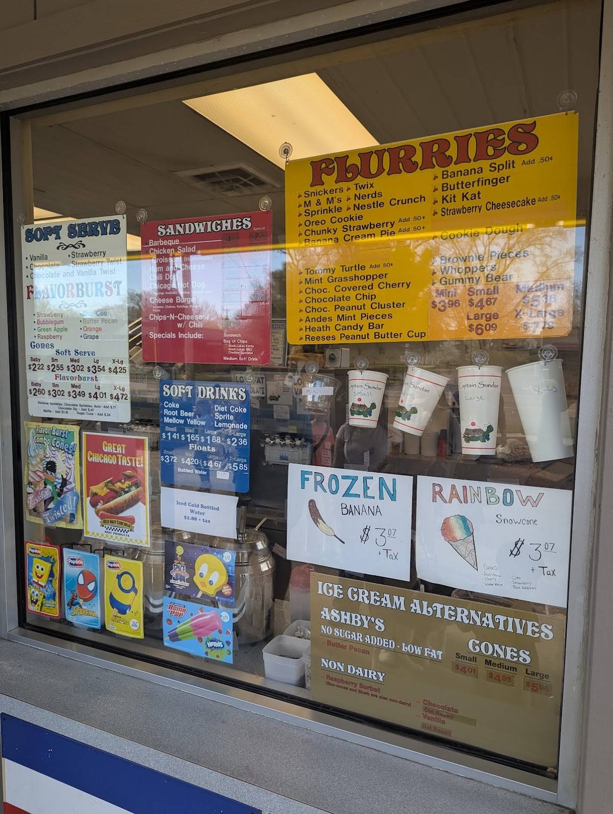 Menu at Captain Sundae, Holland, 247 W 40th St