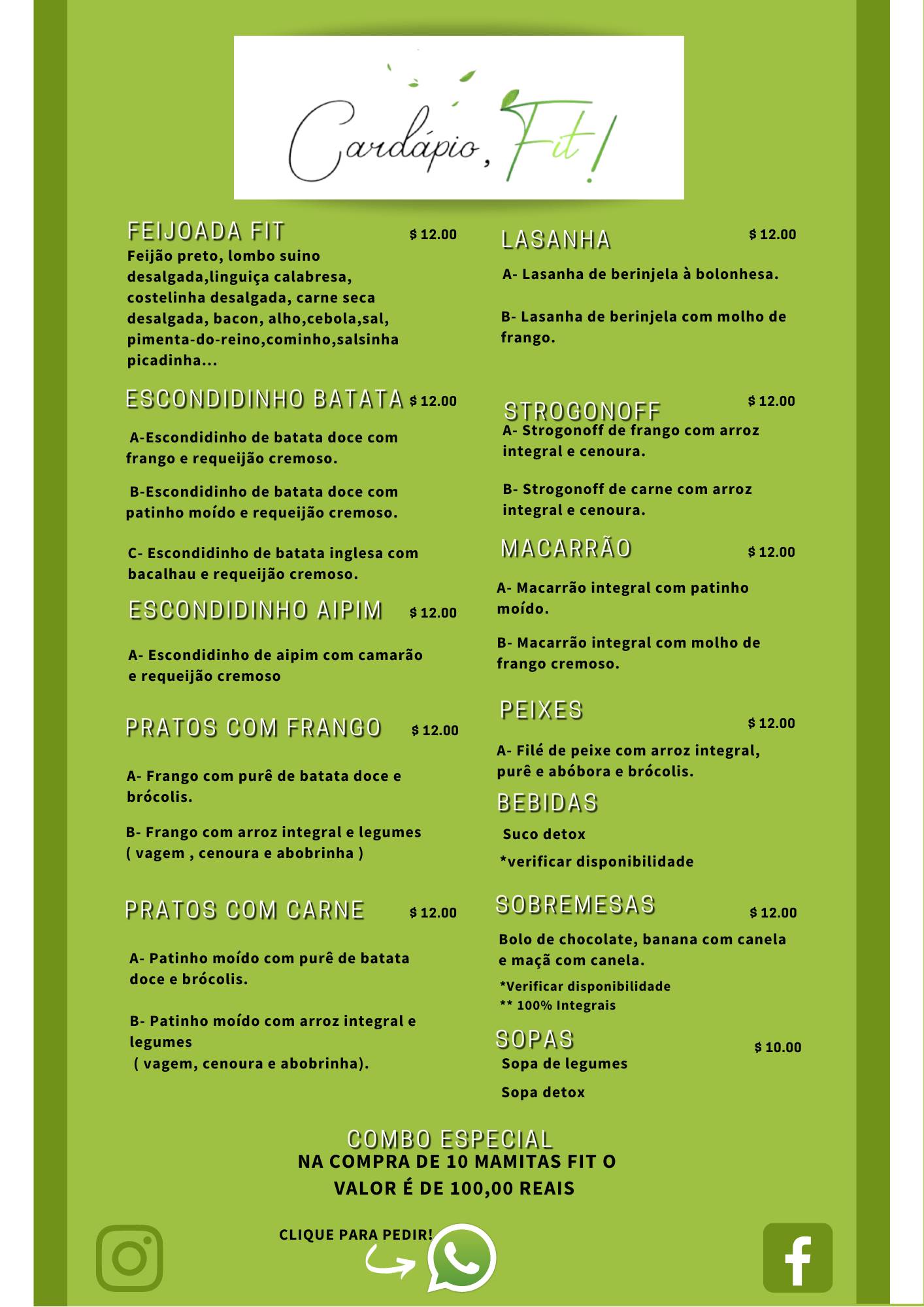 Menu em Cardápio Fit restaurante, Rio de Janeiro