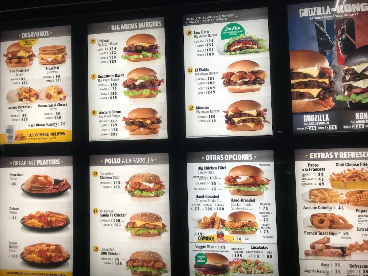 Carta de comida rápida Carl's Jr. Lindavista, Ciudad de México, Av ...
