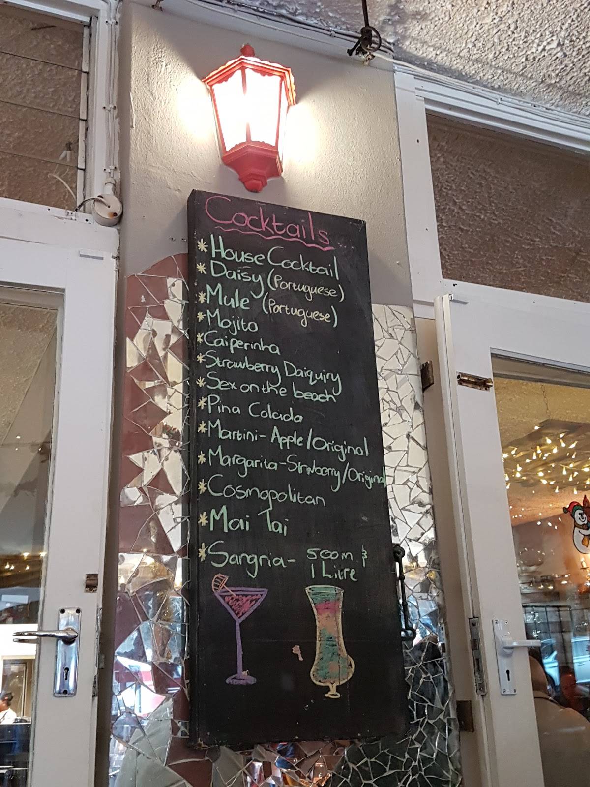 Menu at Casa Beira-Mar restaurant, Sandbaai
