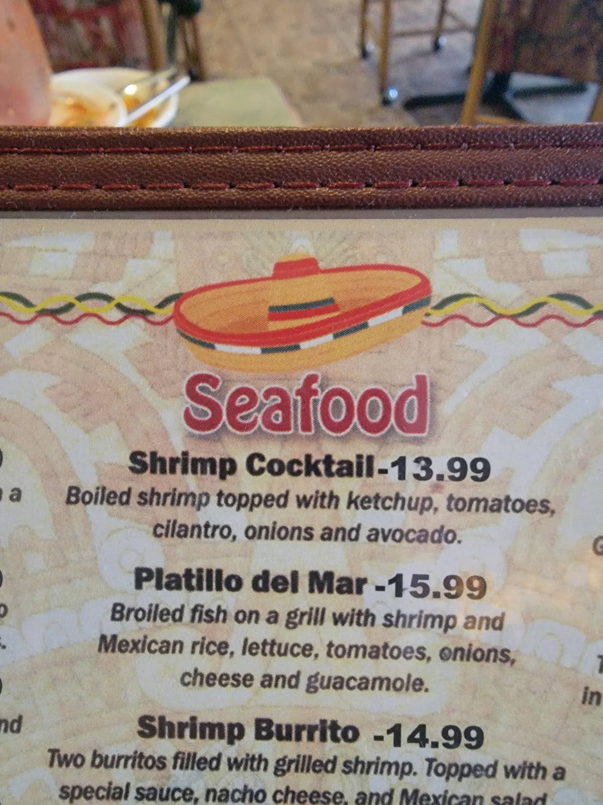 Menu at Casa Maria Authentic Mexican Restaurant, Jacksonville, N Main St