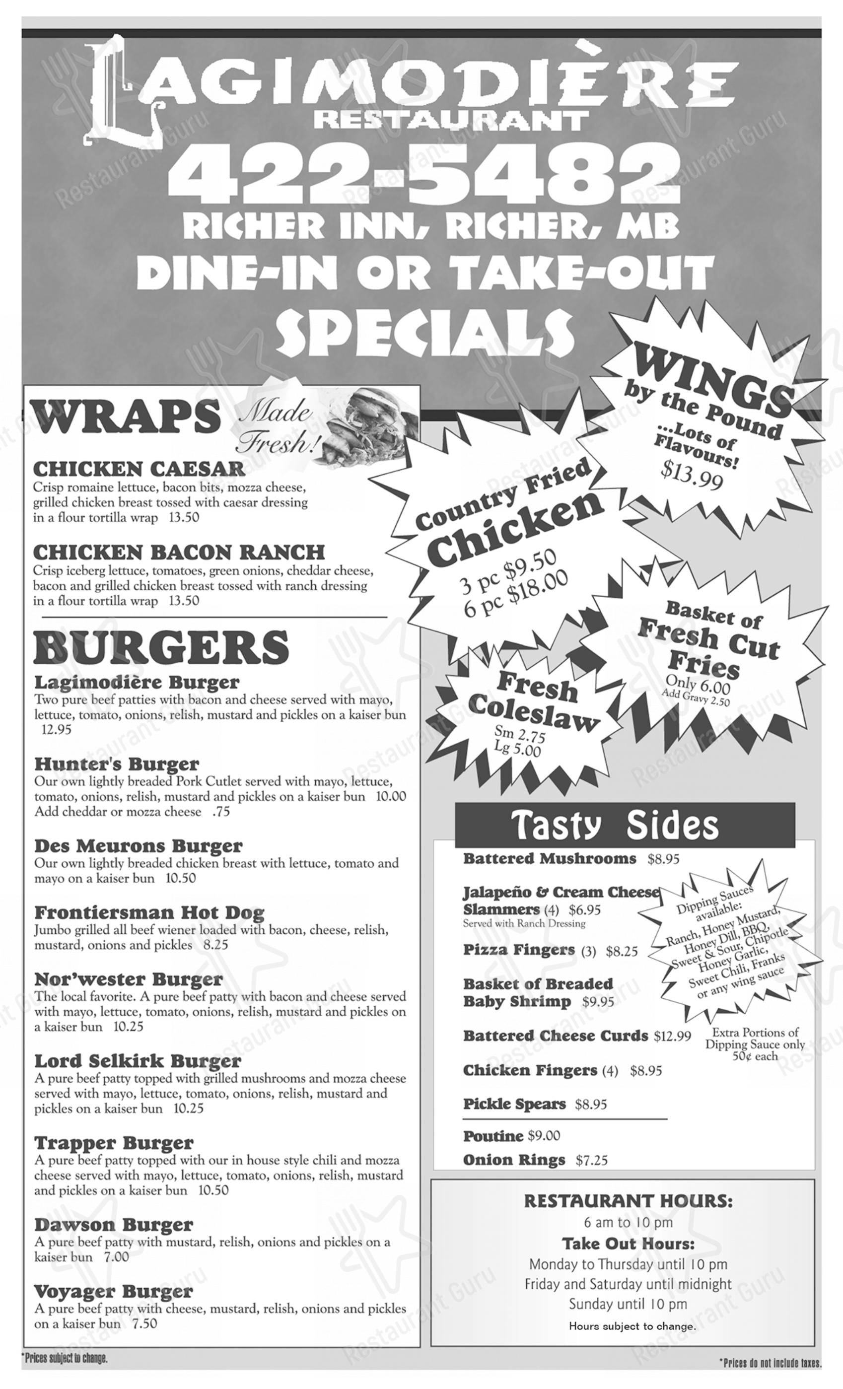 Menu at Cat Sass Tavern pub & bar, Richer