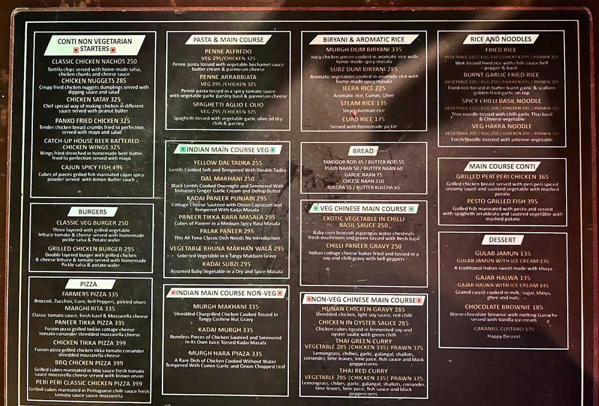 Menu at CatchUp- Club, Brew House and Rooftop HSR Layout Bangalore ...